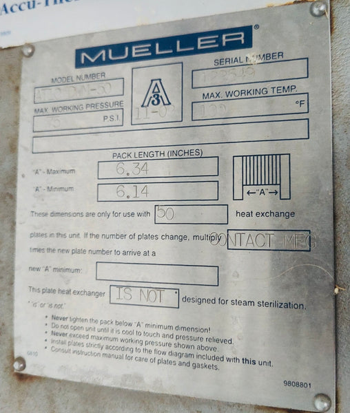 #DD2386 - Mueller Plate Cooler - ID – Dairy Dealer LLC